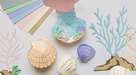 3D Shells Beach-themed Summer Craft | Colorize Your Life | ASTROBRIGHTS