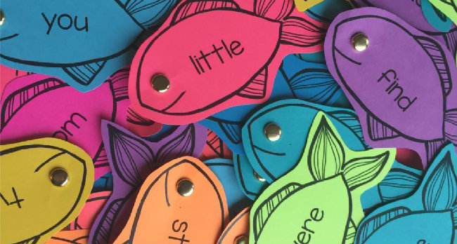 Gone Fishin' Sight Words | Colorize Your Classroom | ASTROBRIGHTS