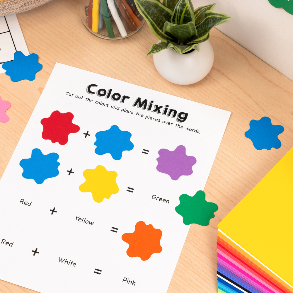 Color Mixing Worksheet | Classroom Templates | ASTROBRIGHTS