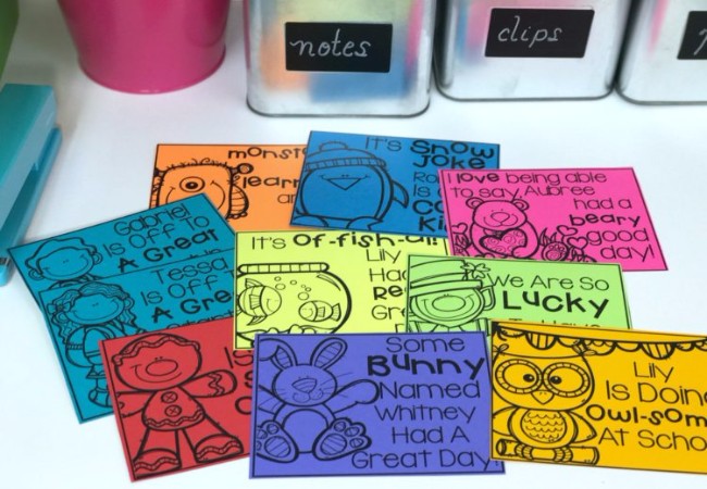 A Year's Supply Of Editable Positive Notes | Colorize Your Classroom ...