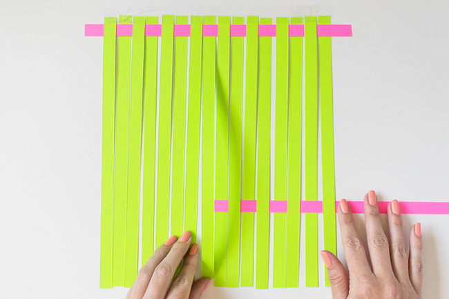 DIY Woven Paper Placemats for Summer | Colorize Your Life | ASTROBRIGHTS