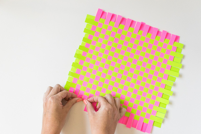 DIY Woven Paper Placemats for Summer | Colorize Your Life | ASTROBRIGHTS