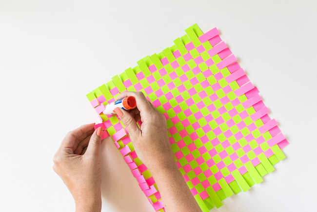DIY Woven Paper Placemats for Summer | Colorize Your Life | ASTROBRIGHTS