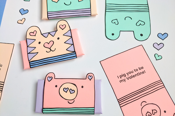 Animal Puns Chocolate Bar Wrappers for Valentine's Day | Colorize Your ...
