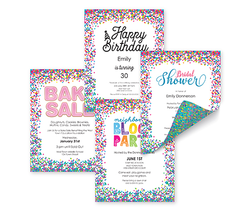 ASTRODESIGNS Confetti Stationery Templates | Resources | ASTROBRIGHTS