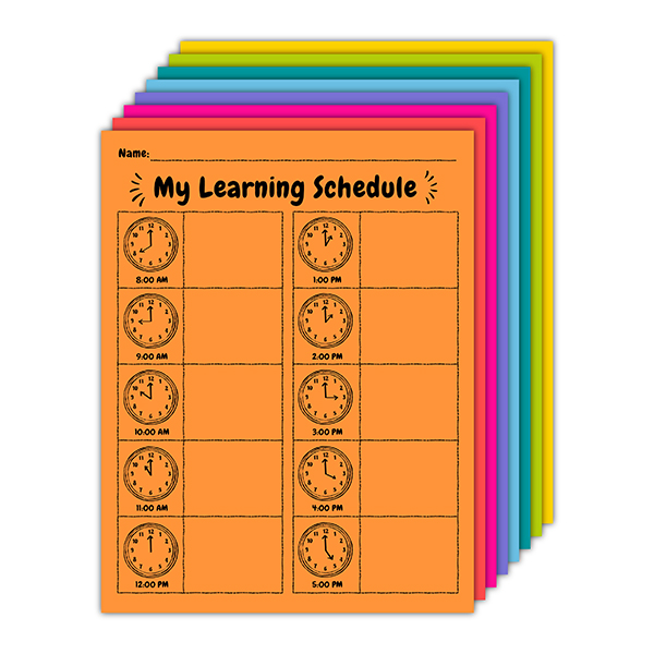 Bright Learning Schedule | Classroom Templates | ASTROBRIGHTS