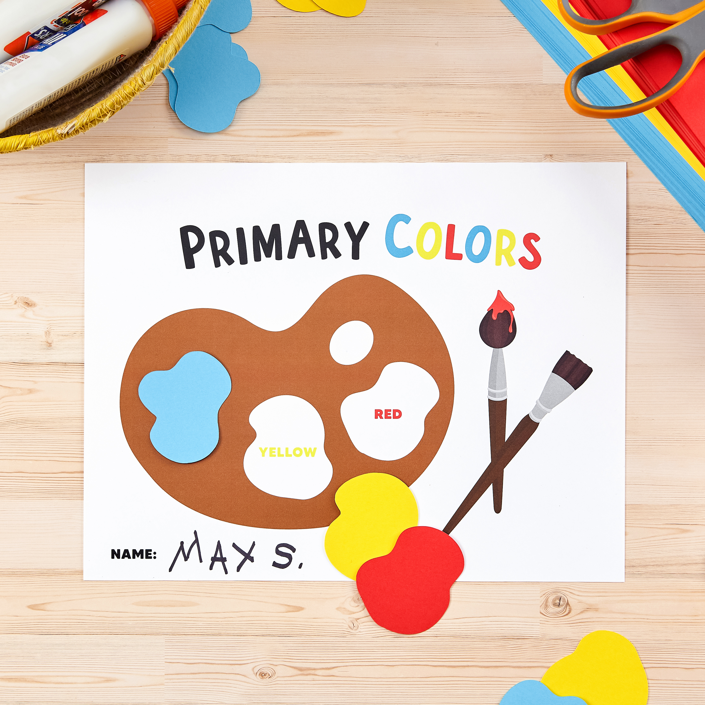 Primary Colors Craft l Classroom Templates | ASTROBRIGHTS